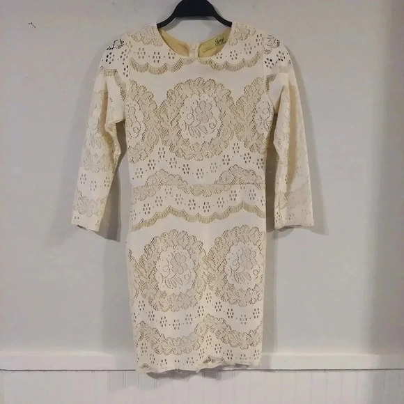 jay | Dresses | Jay Crochet Beige Dress | Poshmark